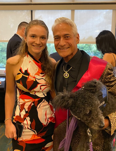Teagan with Greg Louganis